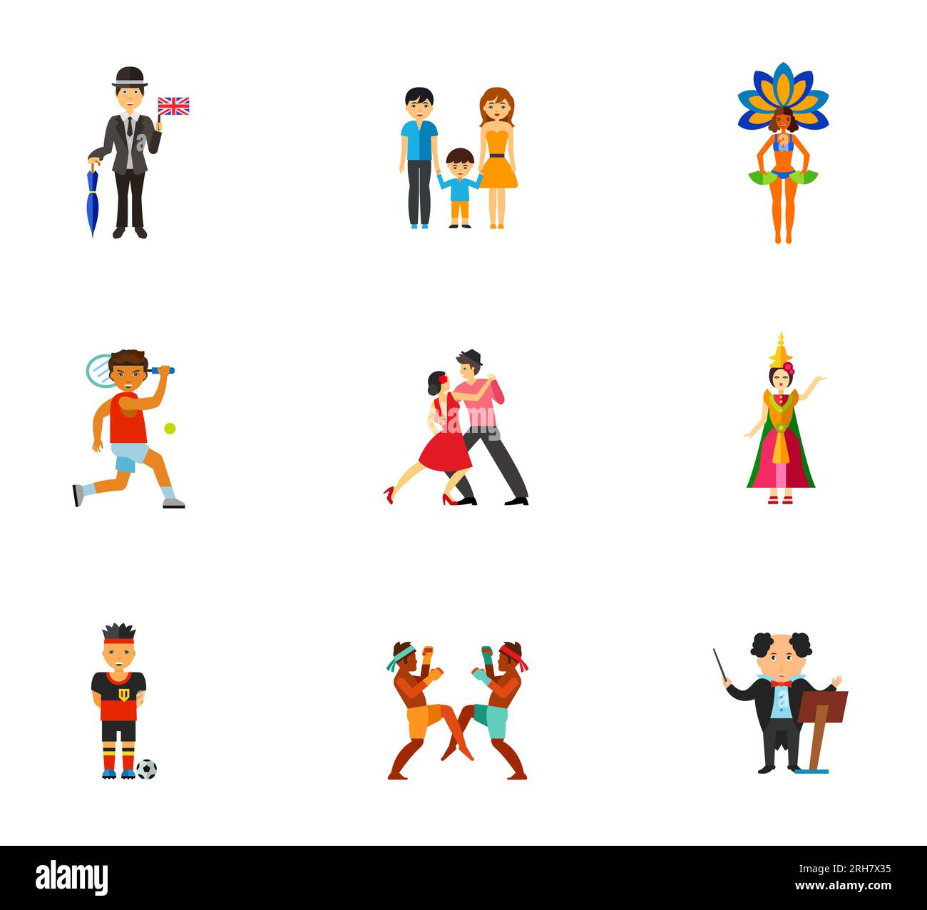 People of world icon set Stock Vector Image & Art - Alamy