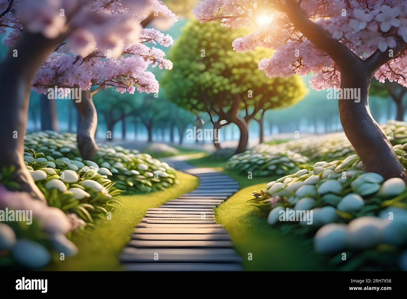 Sunlight on path Stock Vector Images - Alamy