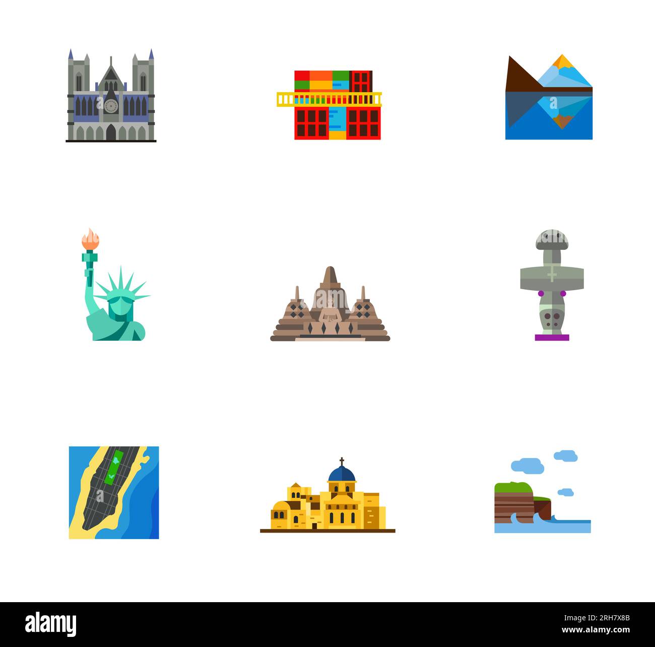 Sightseeing icon set Stock Vector Image & Art - Alamy