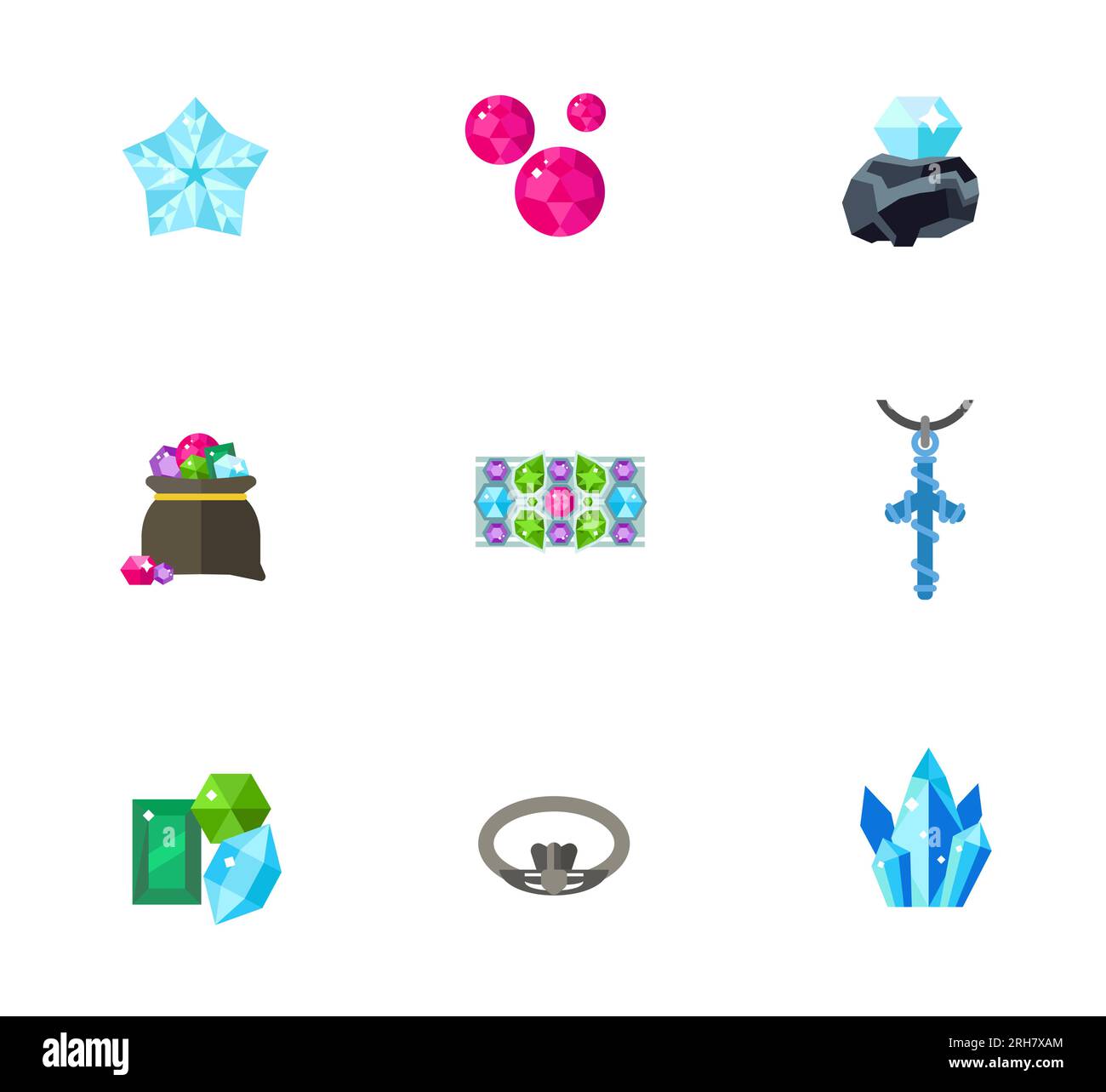Gems icon set Stock Vector Image & Art - Alamy