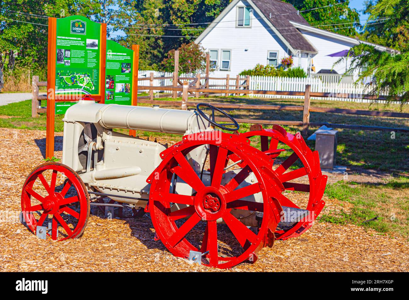 Heritage farm tractor at London Farm in Richmond British Columbia ...