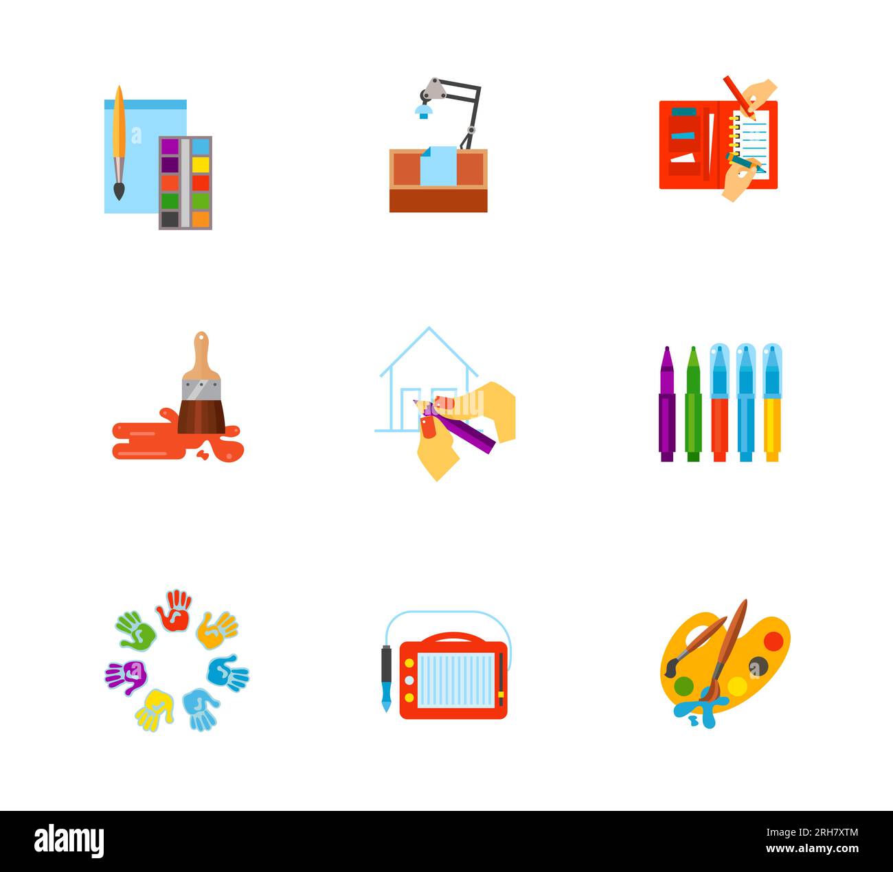 Drawing icon set Stock Vector Image & Art - Alamy