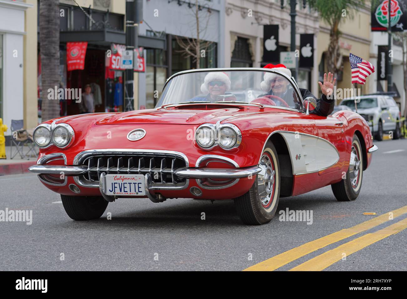 Classic Chevrolet Corvette shown cruising on Colorado Boulevard on New ...
