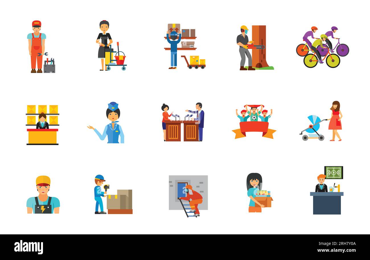 Profession icon set Stock Vector Image & Art - Alamy