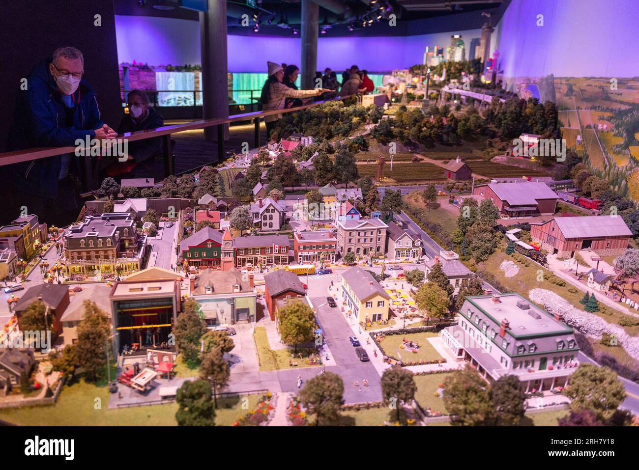 Toronto, ON, Canada - June 4, 2023: Visitors look at the exhibition at ...