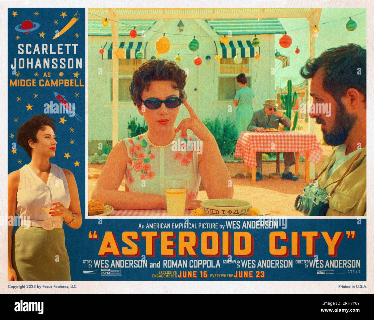 ASTEROID CITY, US lobbycard-inspired poster, Scarlett Johansson (border ...