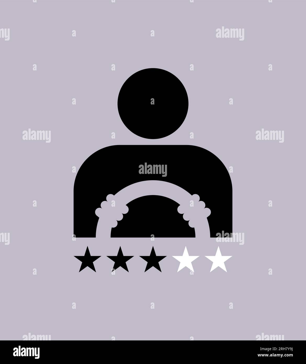 Driver star rating icon sign. Vector illustration Stock Vector Image ...