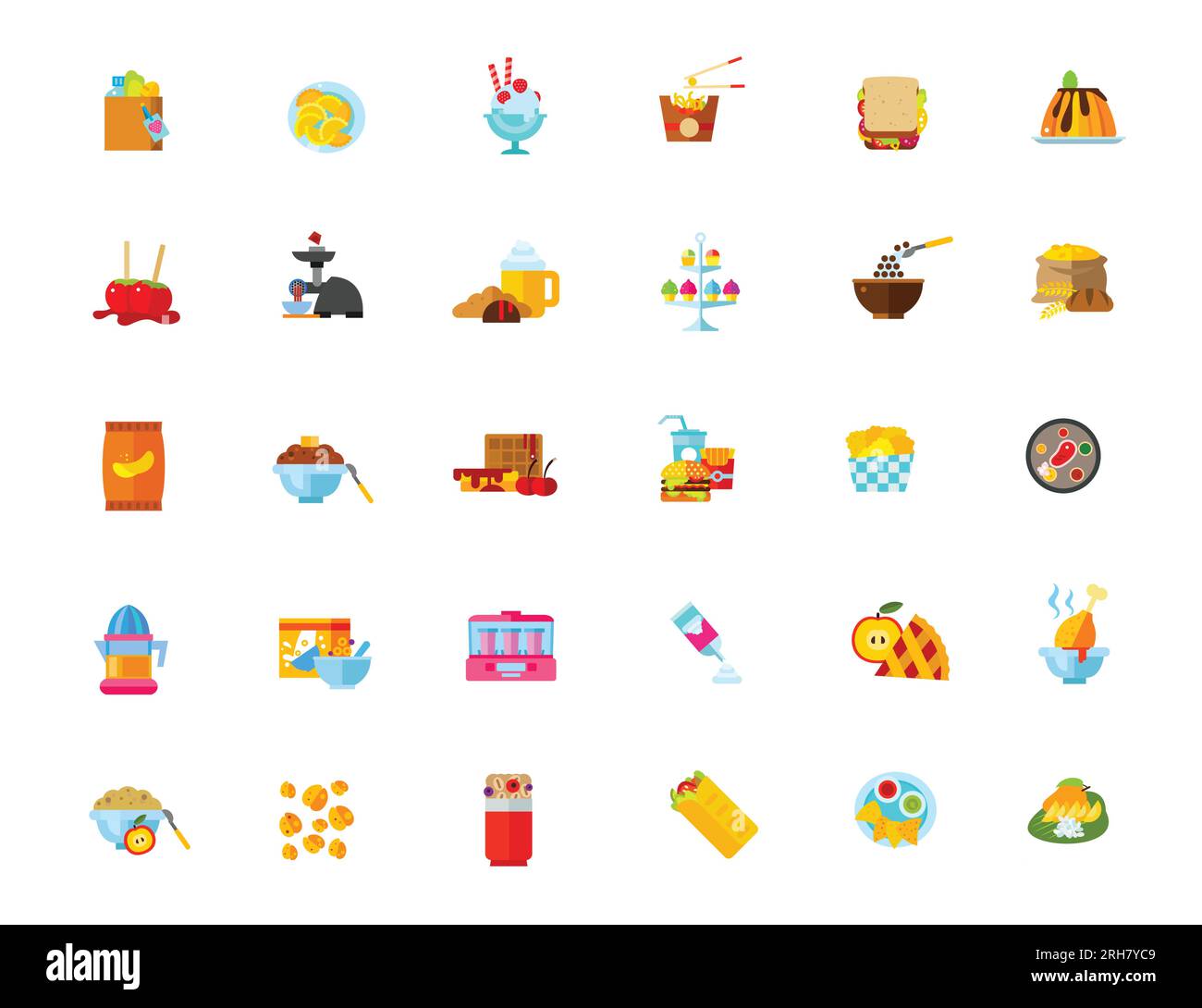 Food and drink icon set Stock Vector Image & Art - Alamy