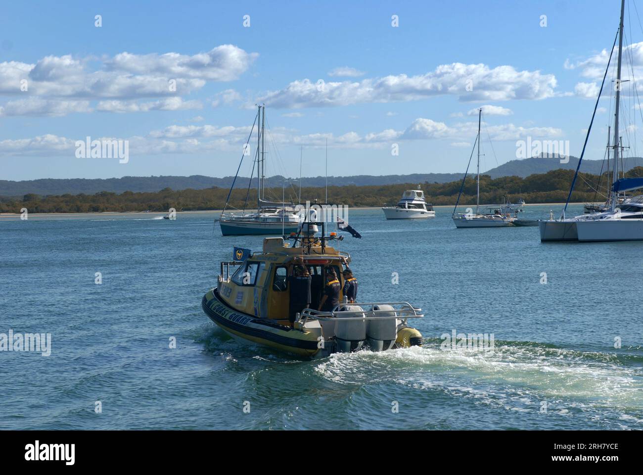 Coast Guard Boat, Noosa River, Queensland, Australia Stock Photo - Alamy
