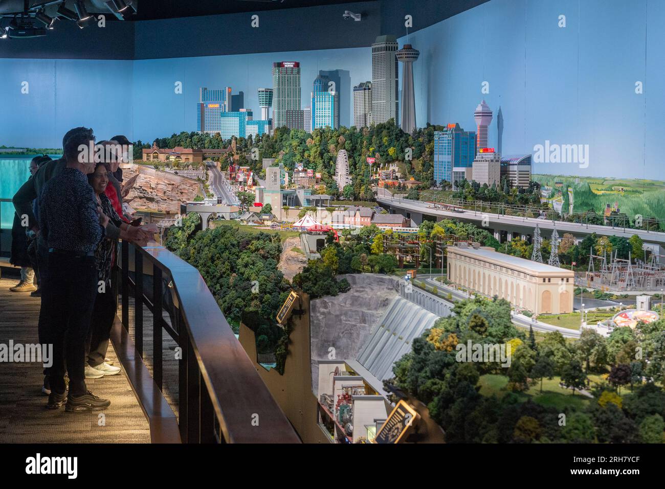 Toronto, ON, Canada - June 4, 2023: Visitors look at the exhibition at ...