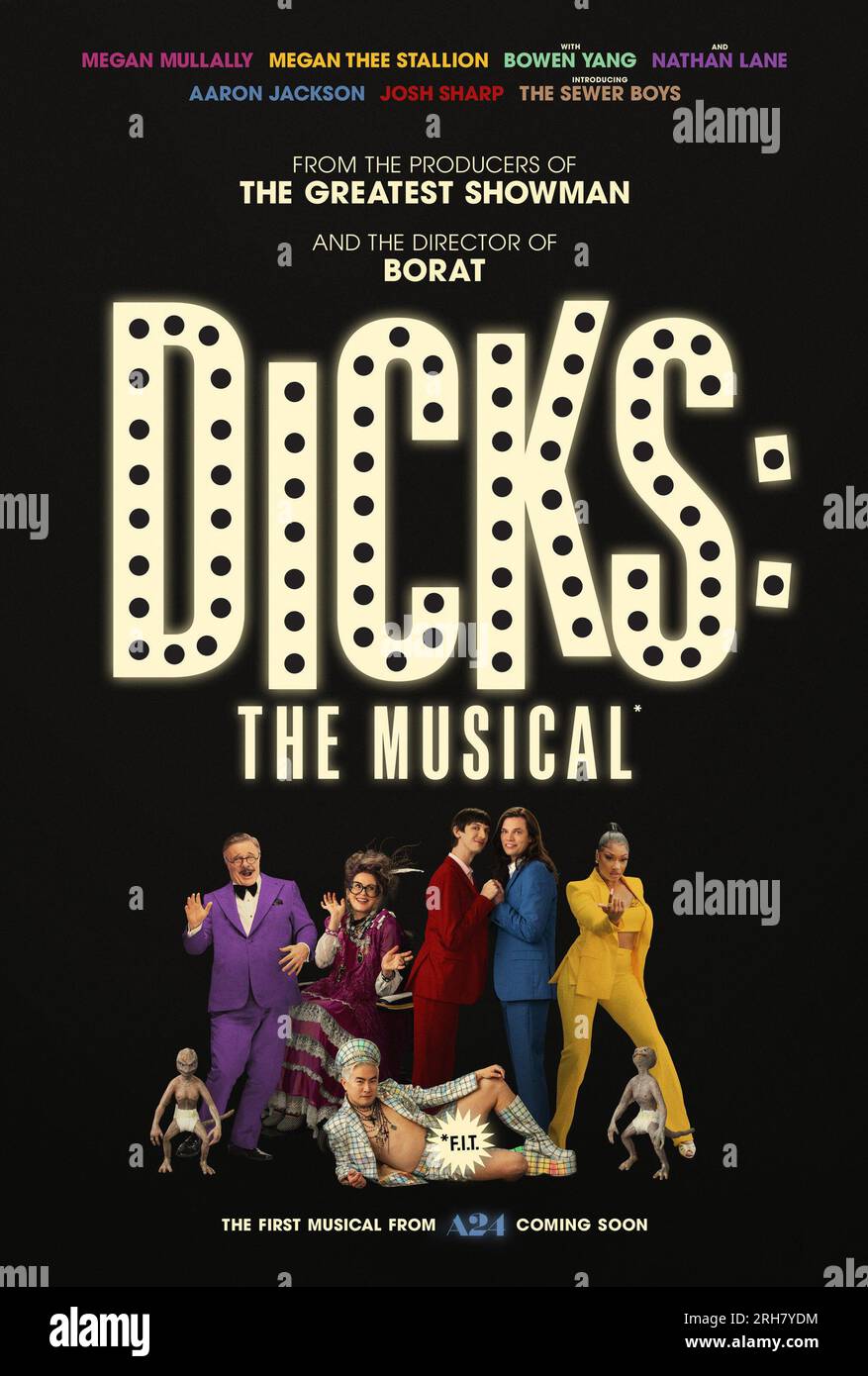 DICKS: THE MUSICAL, advance poster, top from left: Nathan Lane, Megan ...