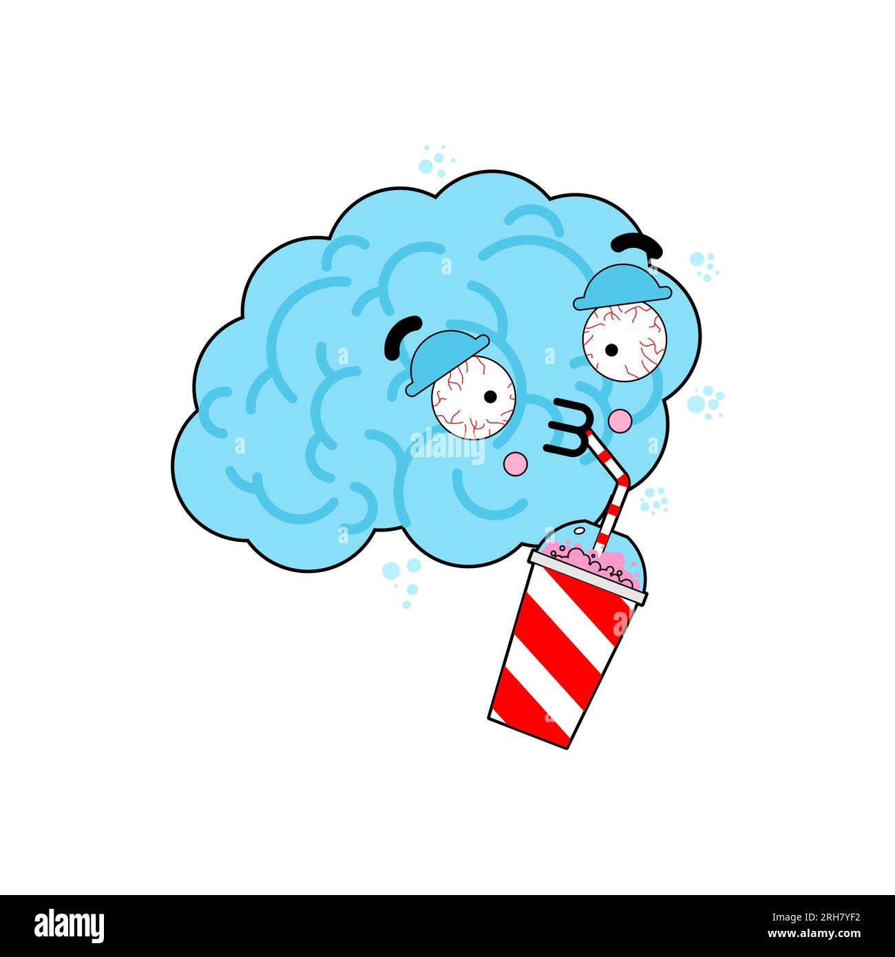 Slurpee Brain-Freezing. frozen brain isolated Stock Vector Image & Art ...