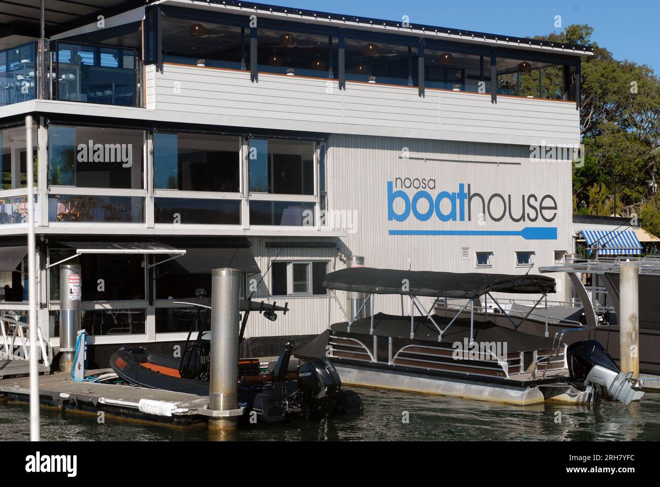 Noosa Boathouse, Noosa River, Queensland, Australia Stock Photo - Alamy