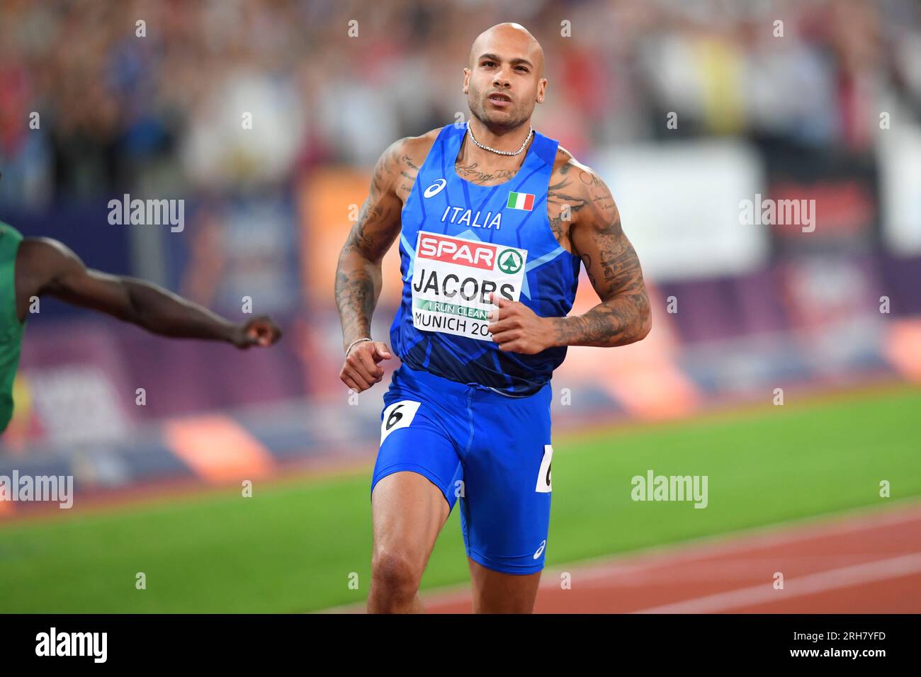 Marcell Jacobs (Italy). 100m Gold Medal. European Championships Munich ...