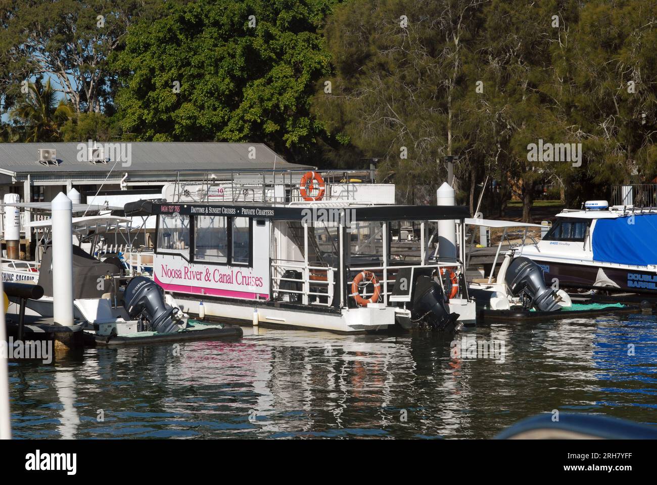 Noosa river and canal cruises boat hi-res stock photography and images ...