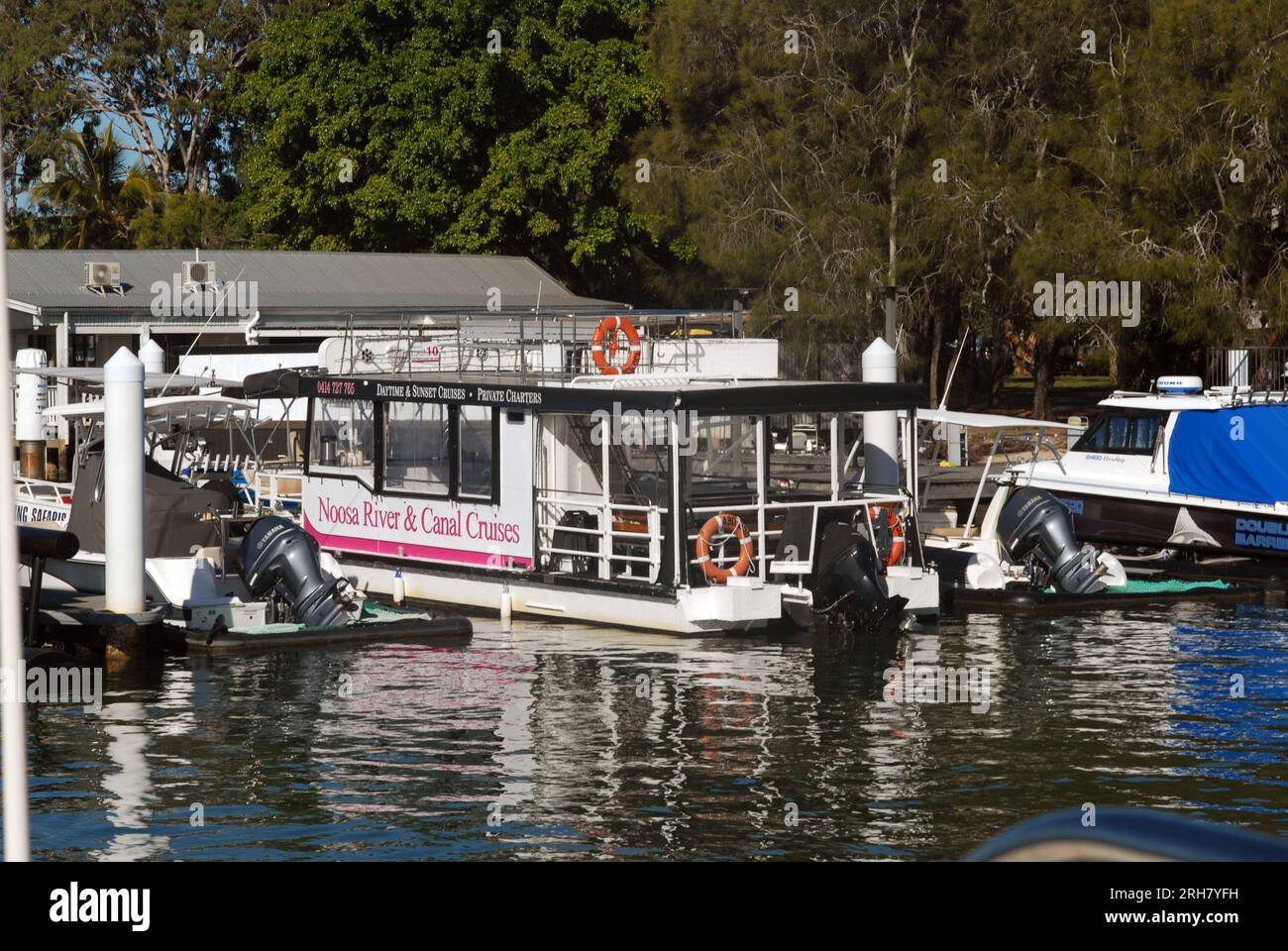 Noosa river and canal cruises boat hi-res stock photography and images ...