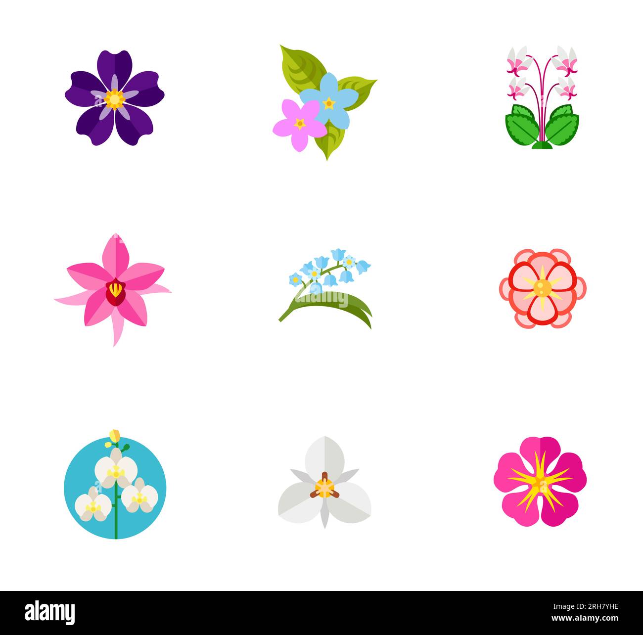 Flower symbols icon set Stock Vector Image & Art - Alamy Flower symbols icon set Stock Vector Image & Art - Alamy