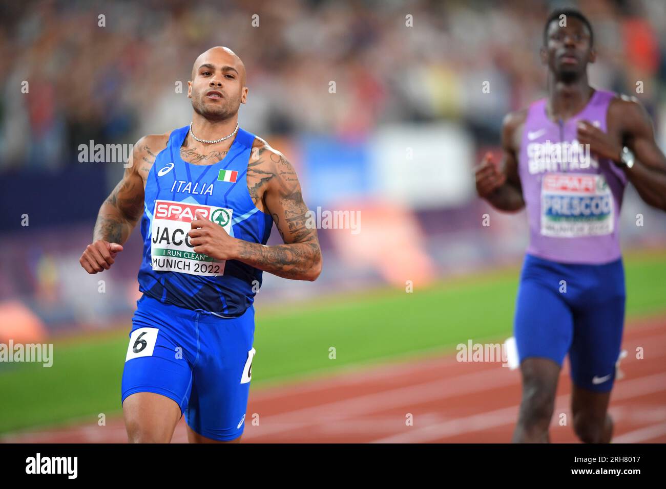 Marcell Jacobs (Italy). 100m Gold Medal. European Championships Munich ...