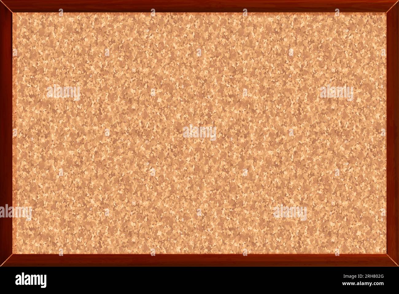 Cork board with texture in dark brown wooden frame. Message board with ...