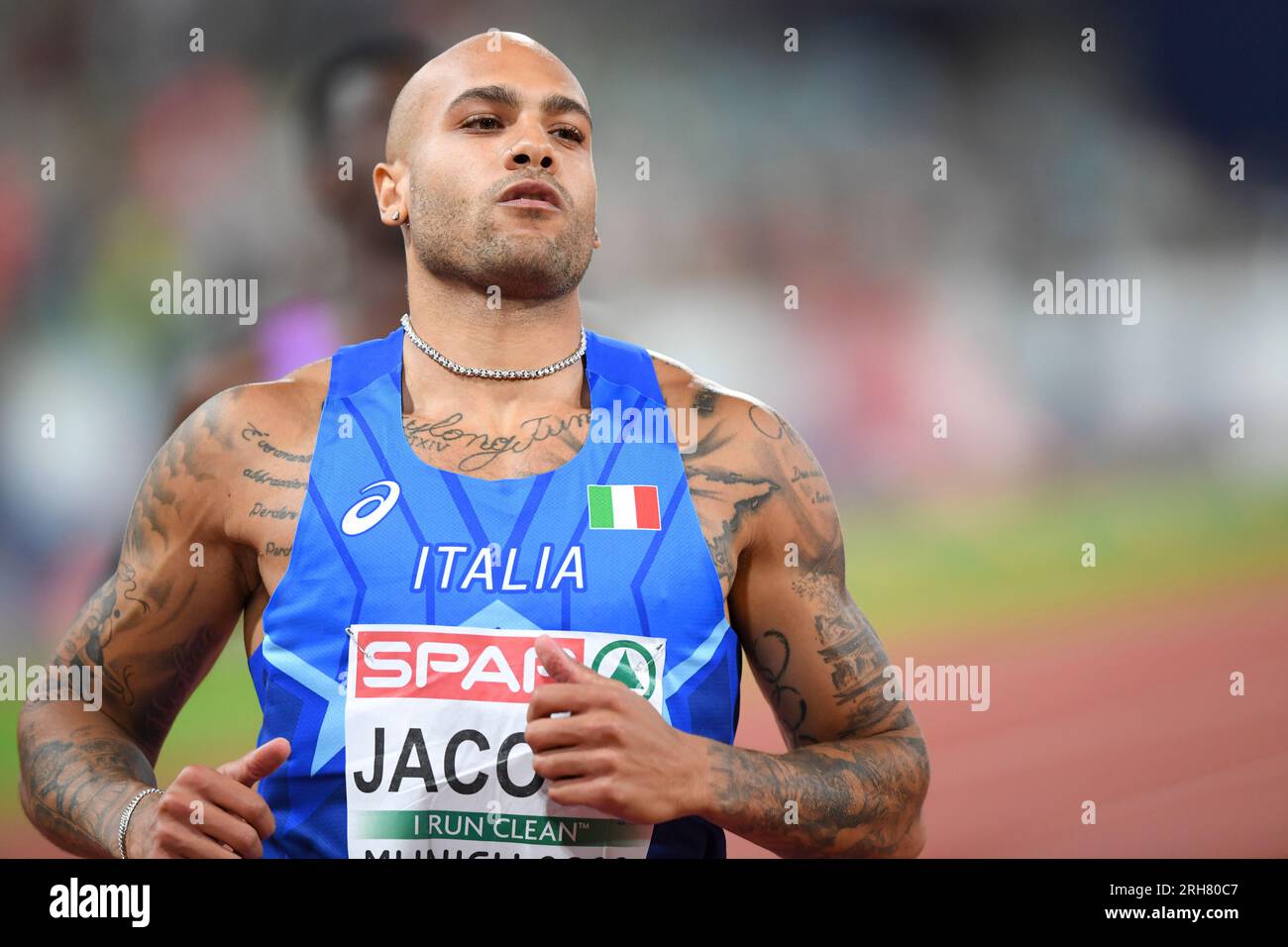 Marcell Jacobs (Italy). 100m Gold Medal. European Championships Munich ...