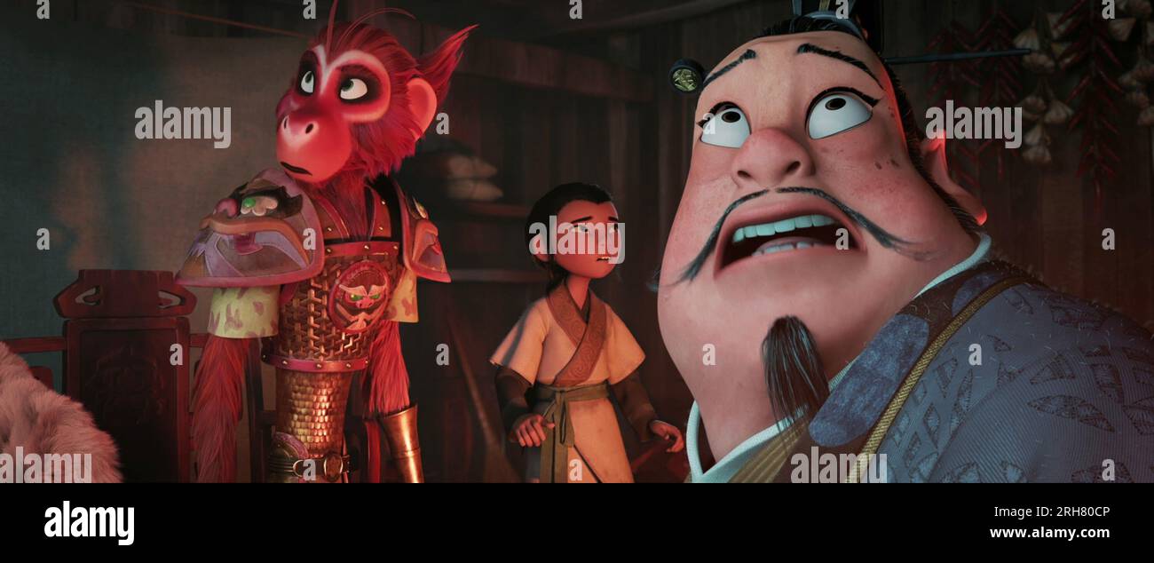 THE MONKEY KING, from left: Monkey King (voice: Jimmy O. Yang), Lin ...
