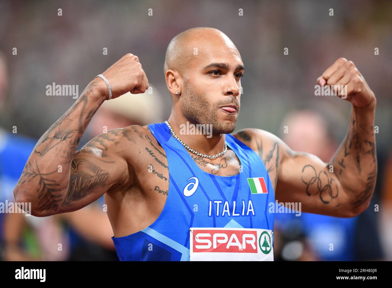 Marcell Jacobs (Italy). 100m Gold Medal. European Championships Munich ...