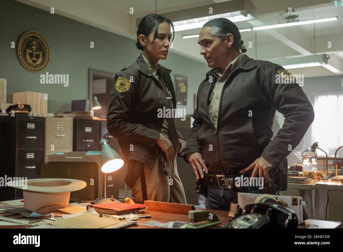 DARK WINDS, from left: Jessica Matten, Zahn McClarnon, Antigonish ...