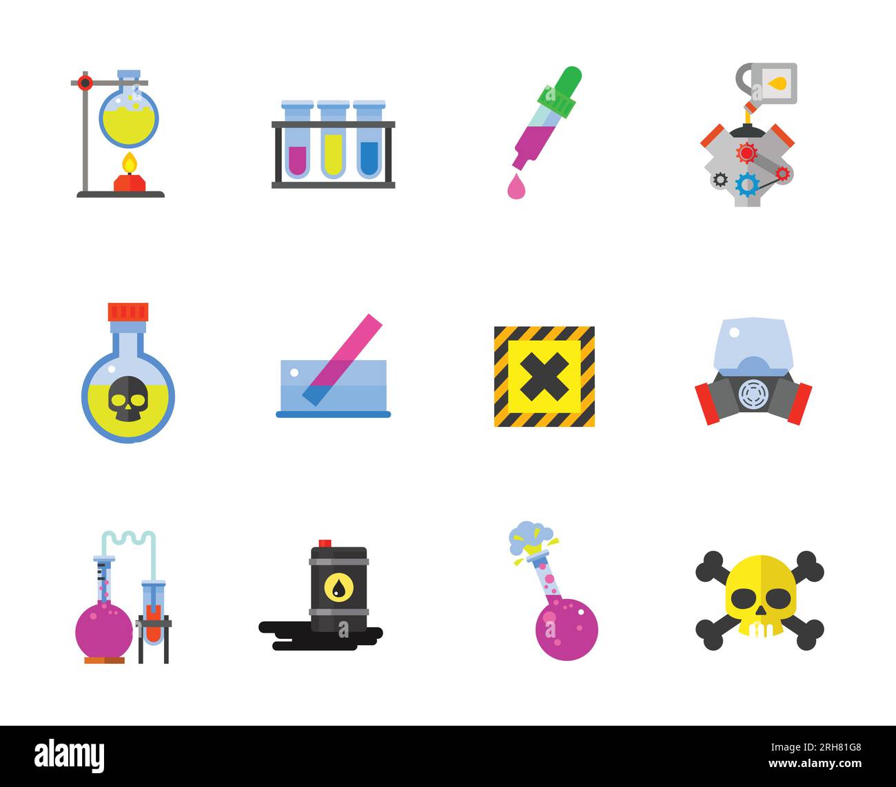 Chemistry icon set Stock Vector Image & Art - Alamy