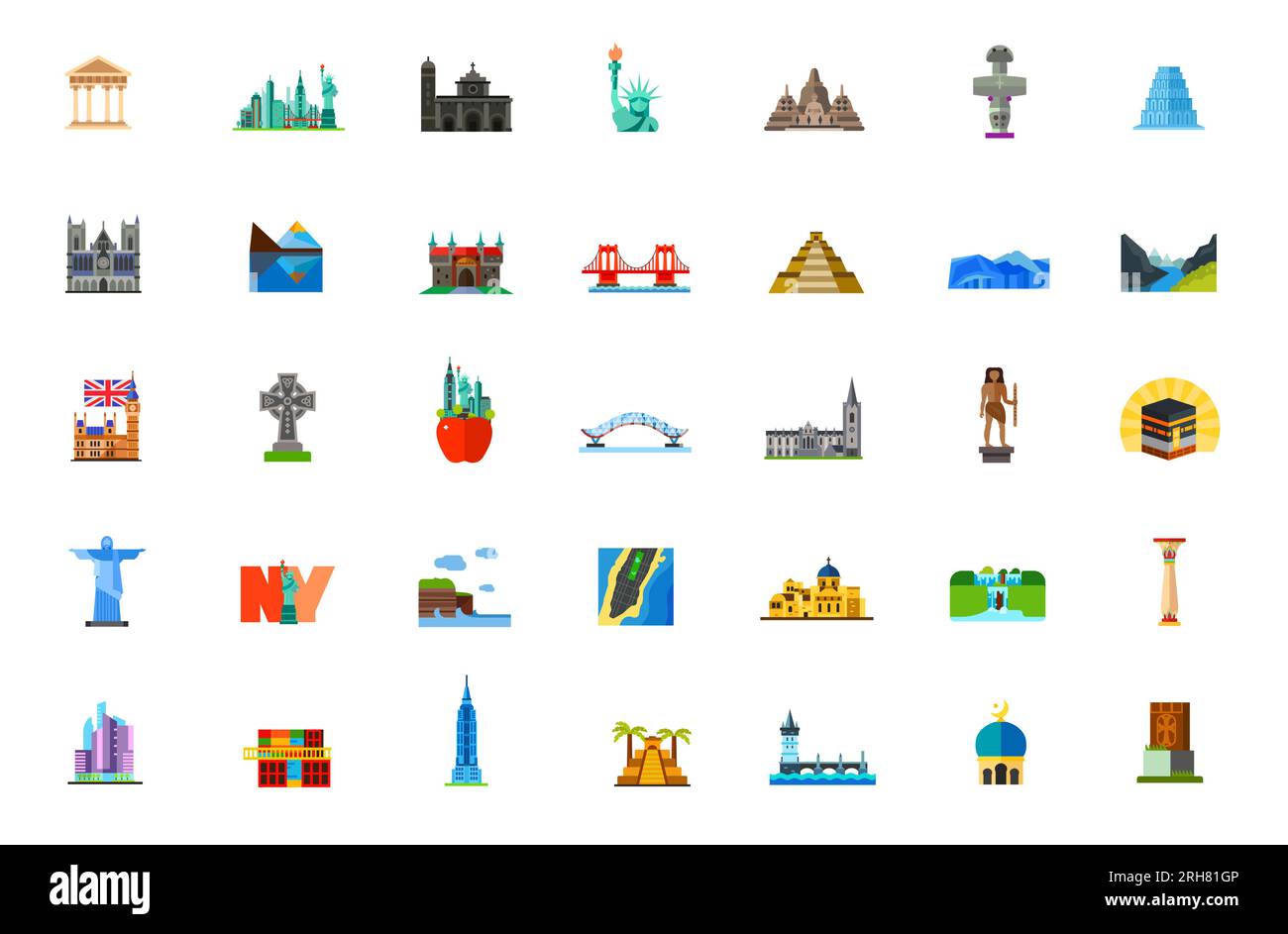 Places icon set Stock Vector Image & Art - Alamy