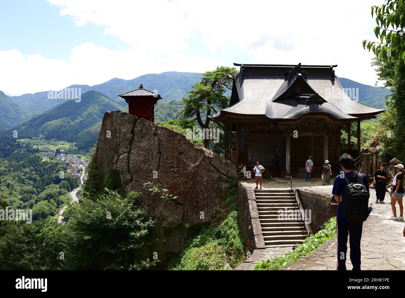 Yamagata City, Yamagata Prefecture, Japan, August 13, 2023.The shrine ...