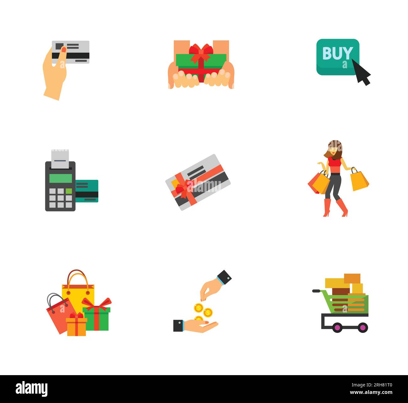 Shopping icon set Stock Vector Image & Art - Alamy