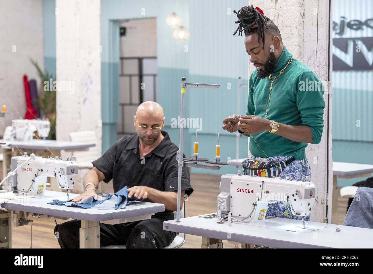 PROJECT RUNWAY, contestants, from left, Rami Kashou, Prajje Oscar Jean ...