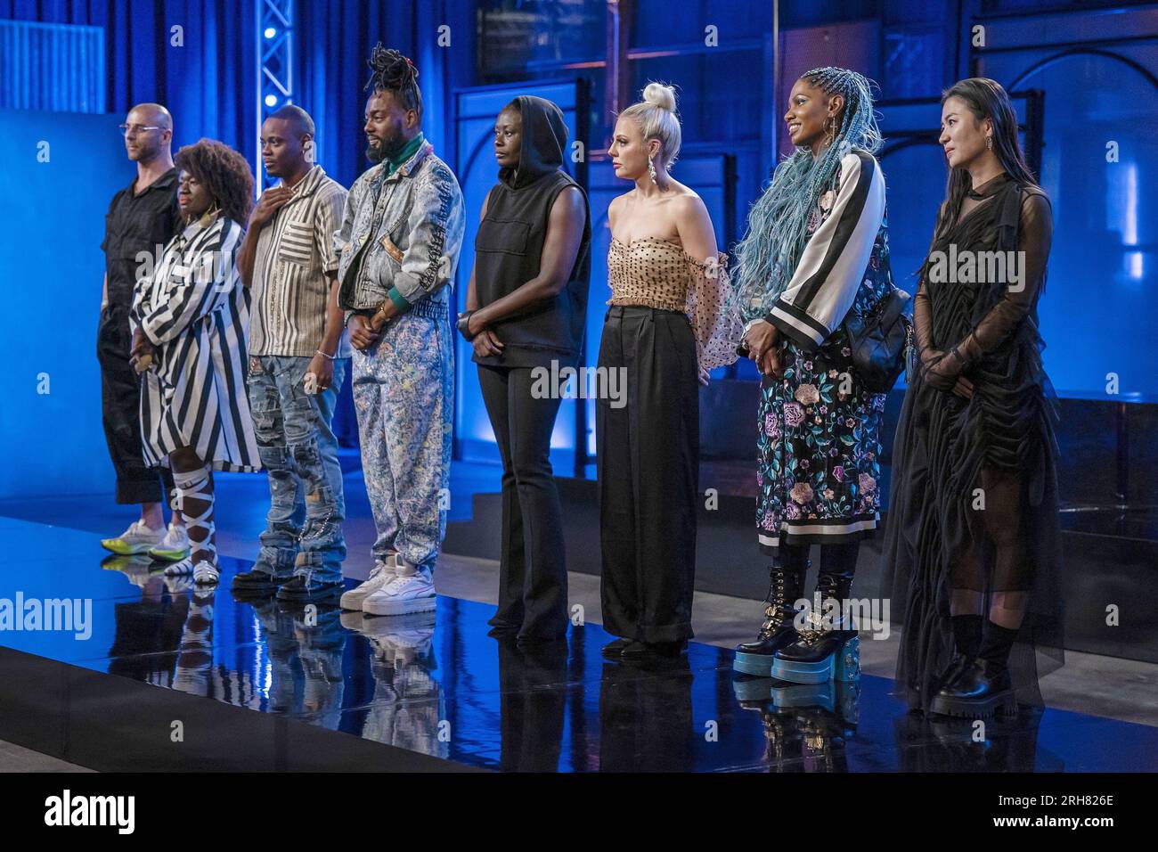 PROJECT RUNWAY, from left, Rami Kashou, Korto Momolu, Bishme Cromartie ...
