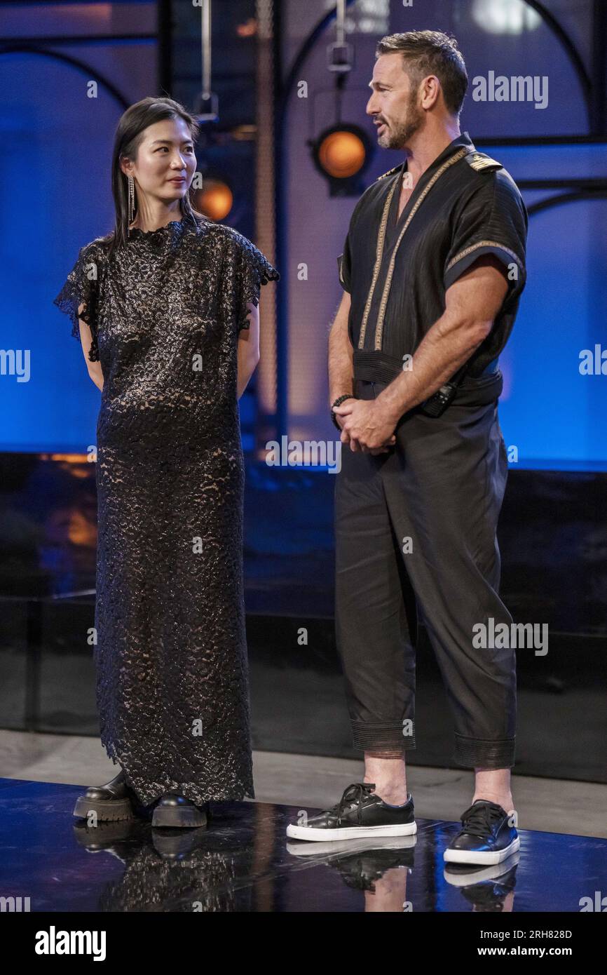 PROJECT RUNWAY, from left, Anna Zhou, Captain Jason Chambers, Below Decked Out', (Season 20, ep ...