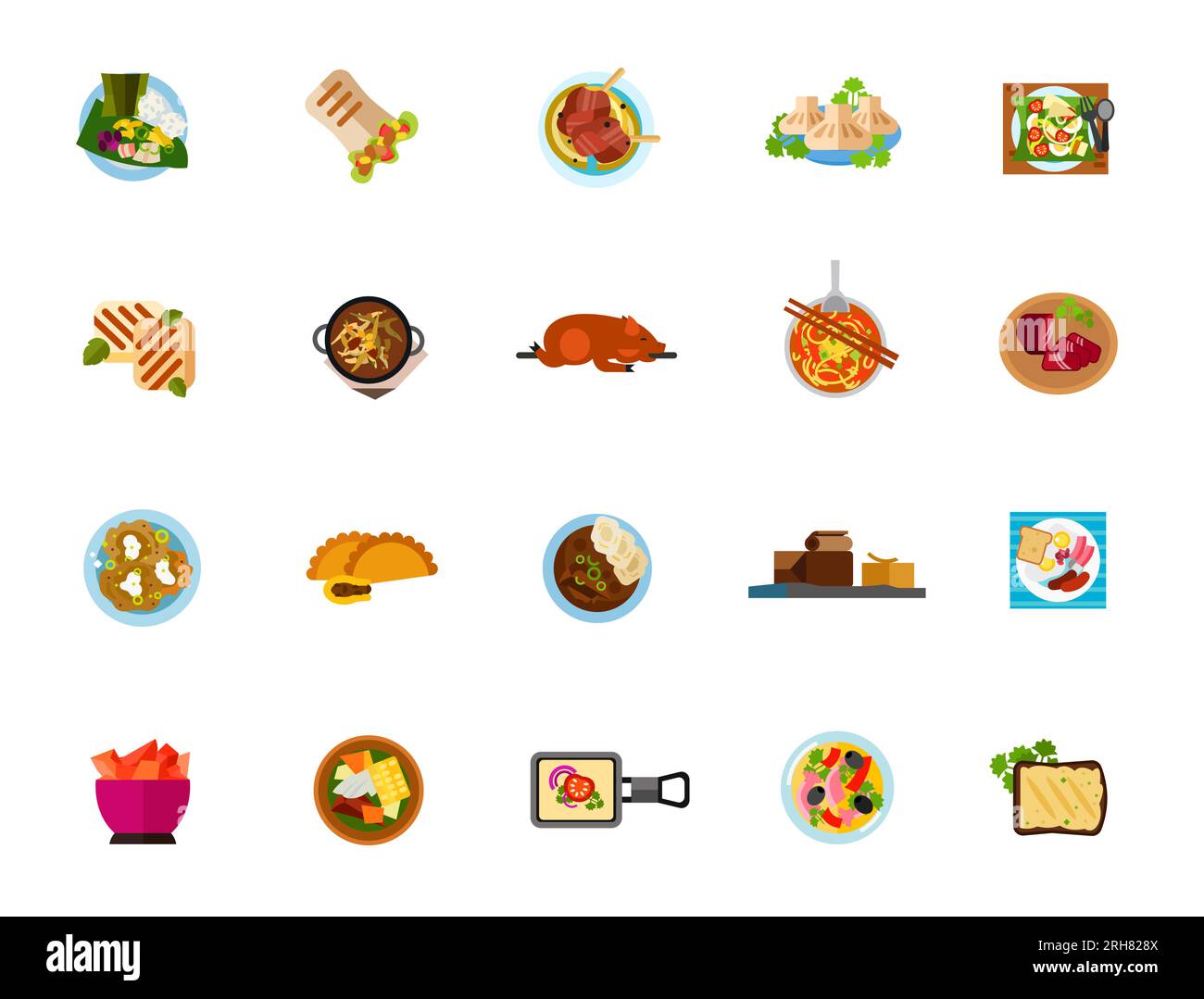 Dishes icon set Stock Vector Image & Art - Alamy