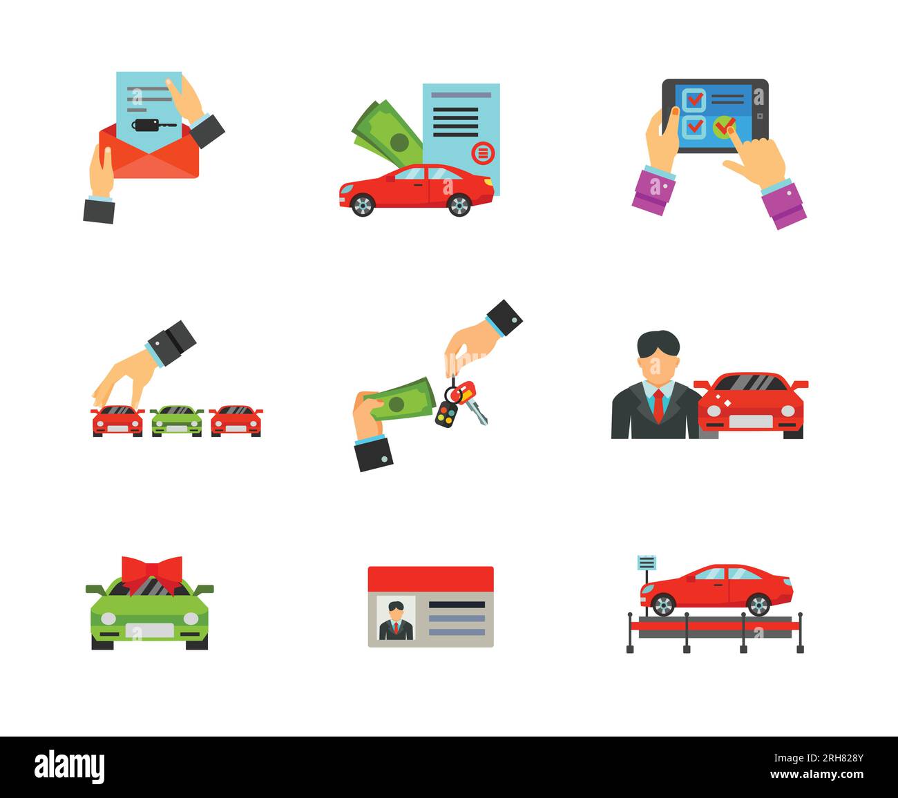 Car dealership icon set Stock Vector Image & Art - Alamy