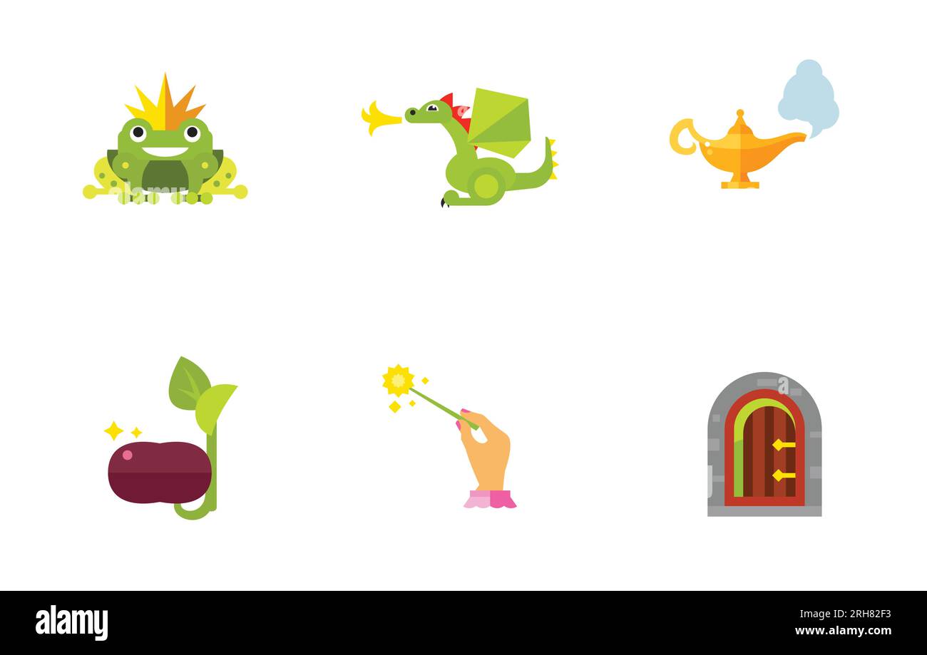 Fairy tale icon set Stock Vector Image & Art - Alamy