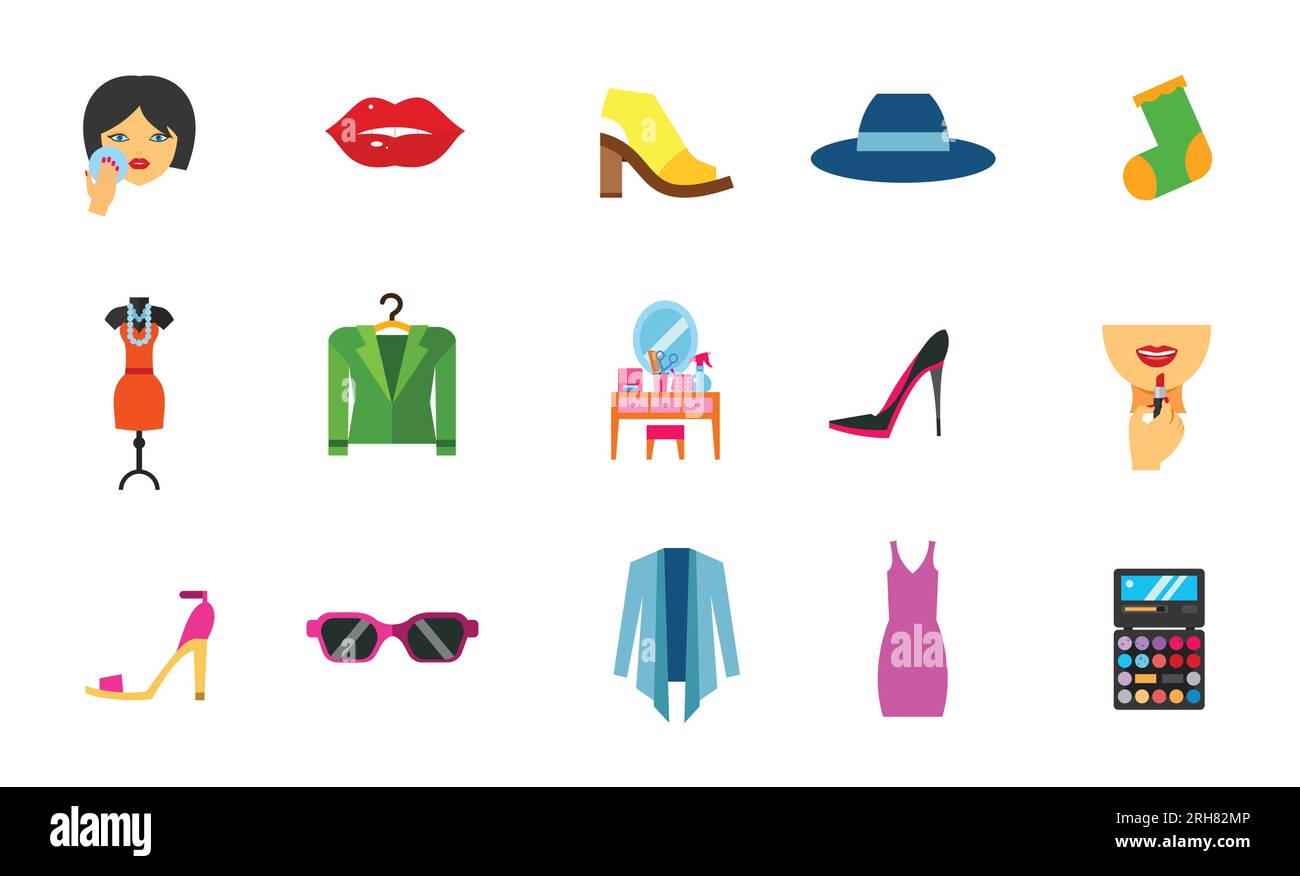 Fashion icon set Stock Vector Image & Art - Alamy