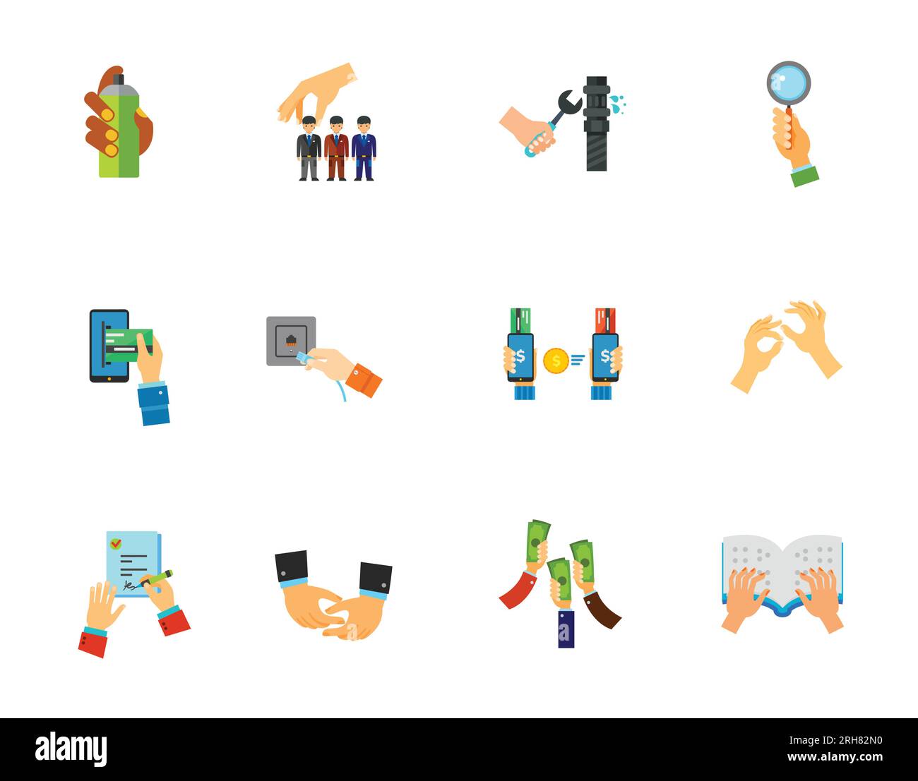 Hand sign icon set Stock Vector Image & Art - Alamy