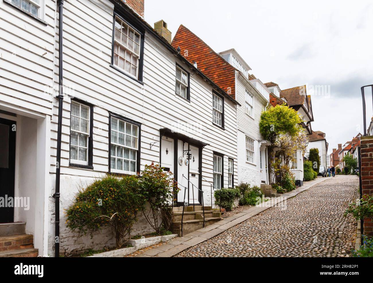 Medieval houses and local style clapboard architecture in historic ...