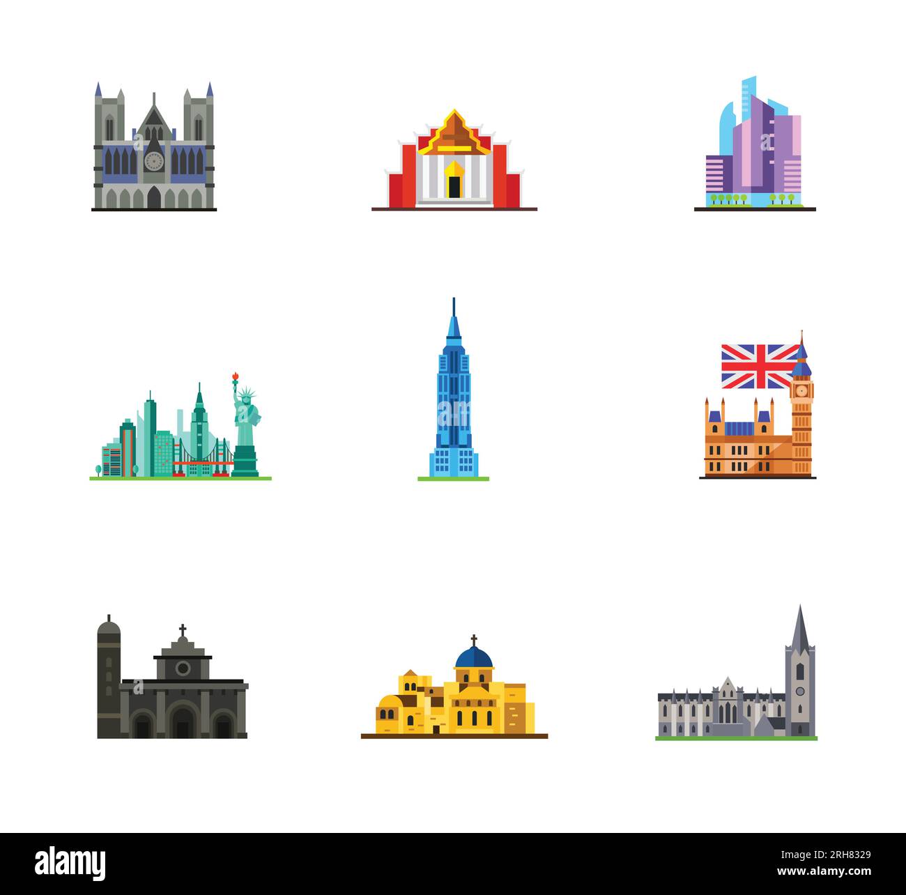 Sights icon set Stock Vector Image & Art - Alamy