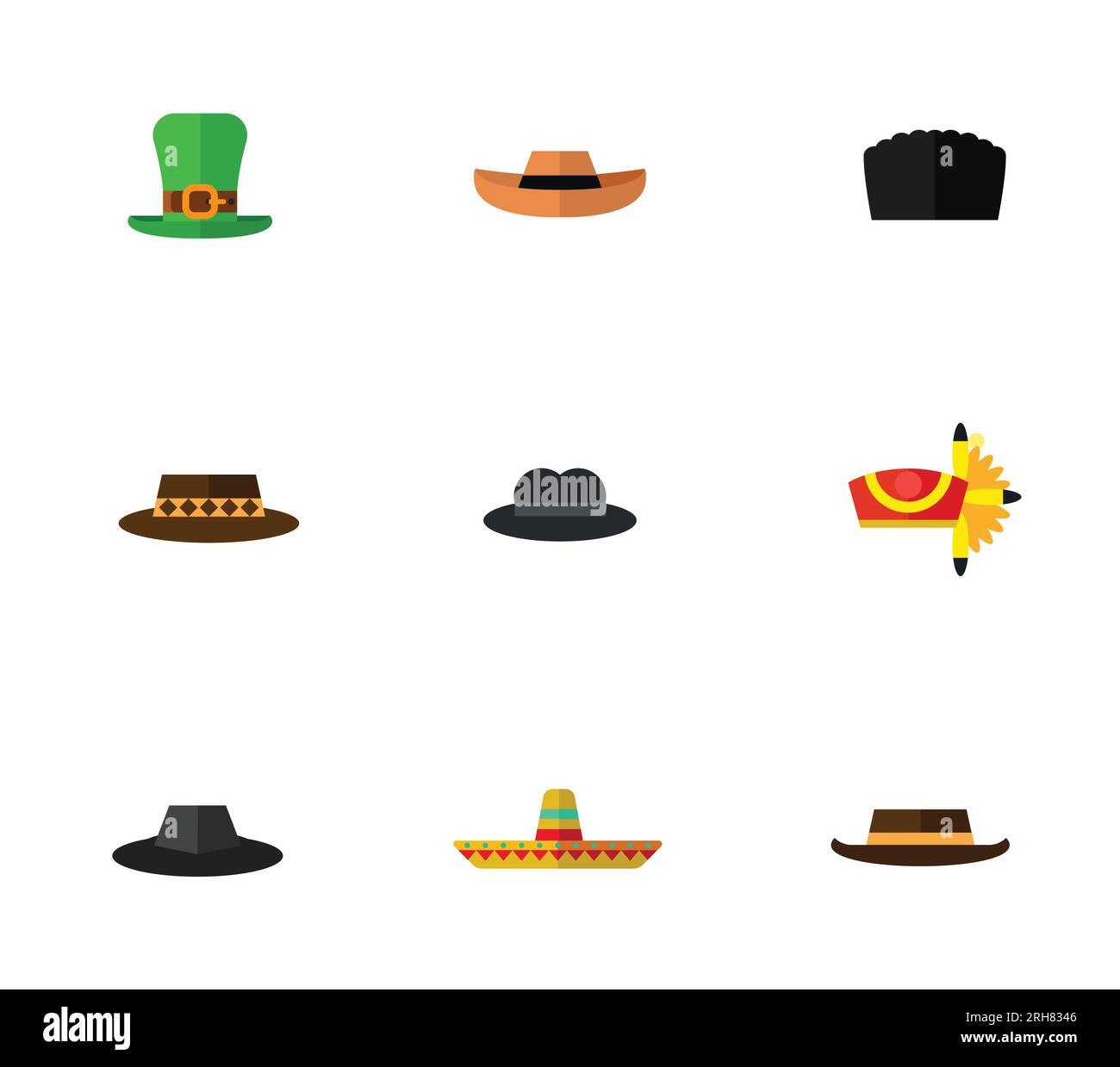 Hats icon set Stock Vector Image & Art - Alamy