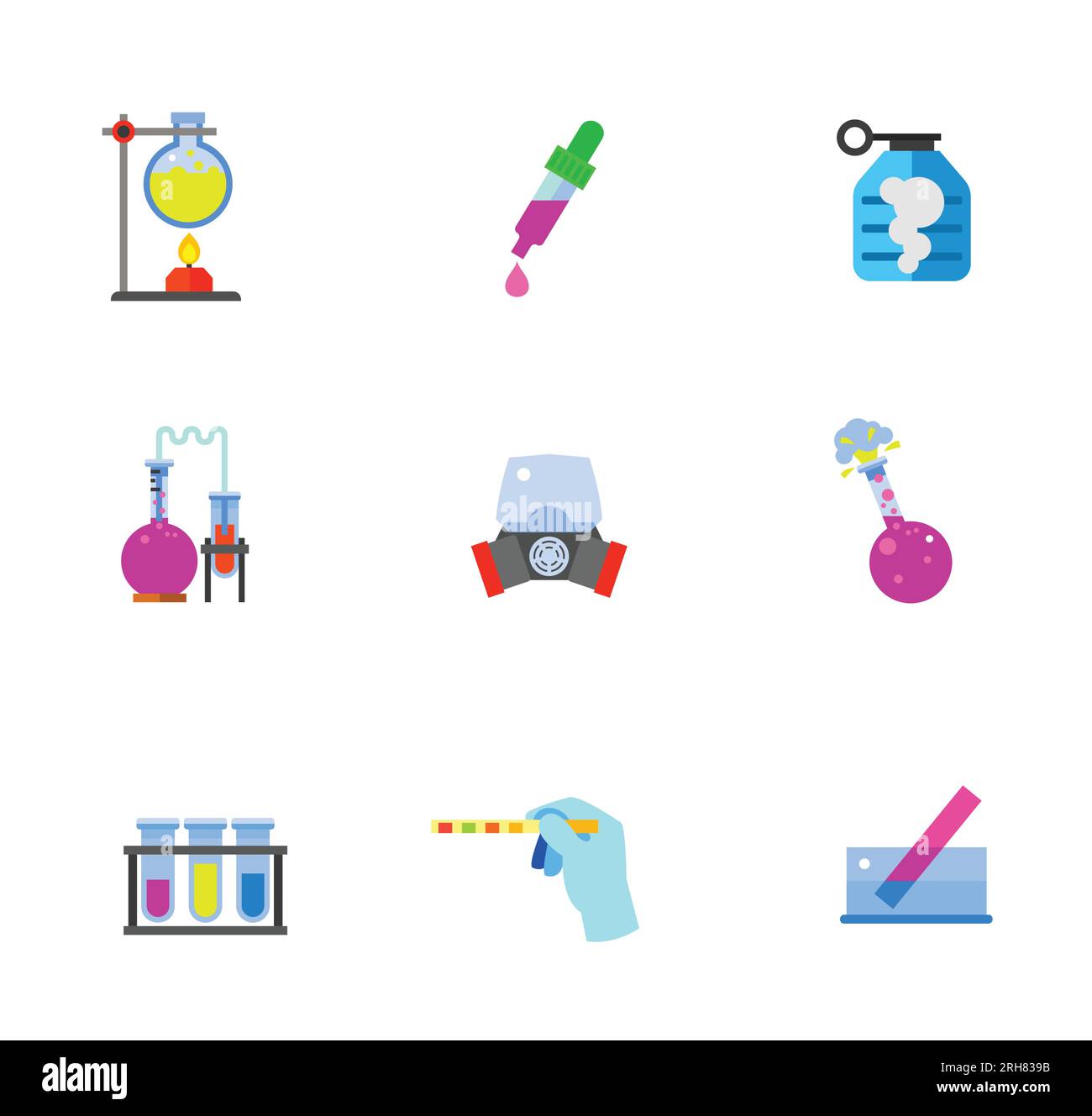 Chemistry icon set Stock Vector Image & Art - Alamy