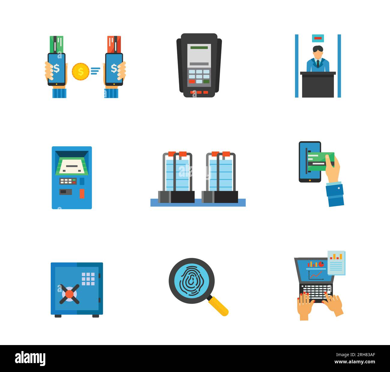 Banking service icon set Stock Vector Image & Art - Alamy
