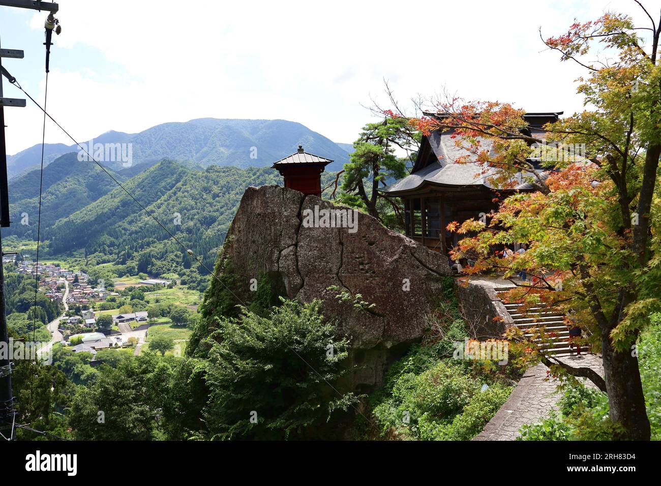 Yamagata City, Yamagata Prefecture, Japan, August 13, 2023.The shrine ...