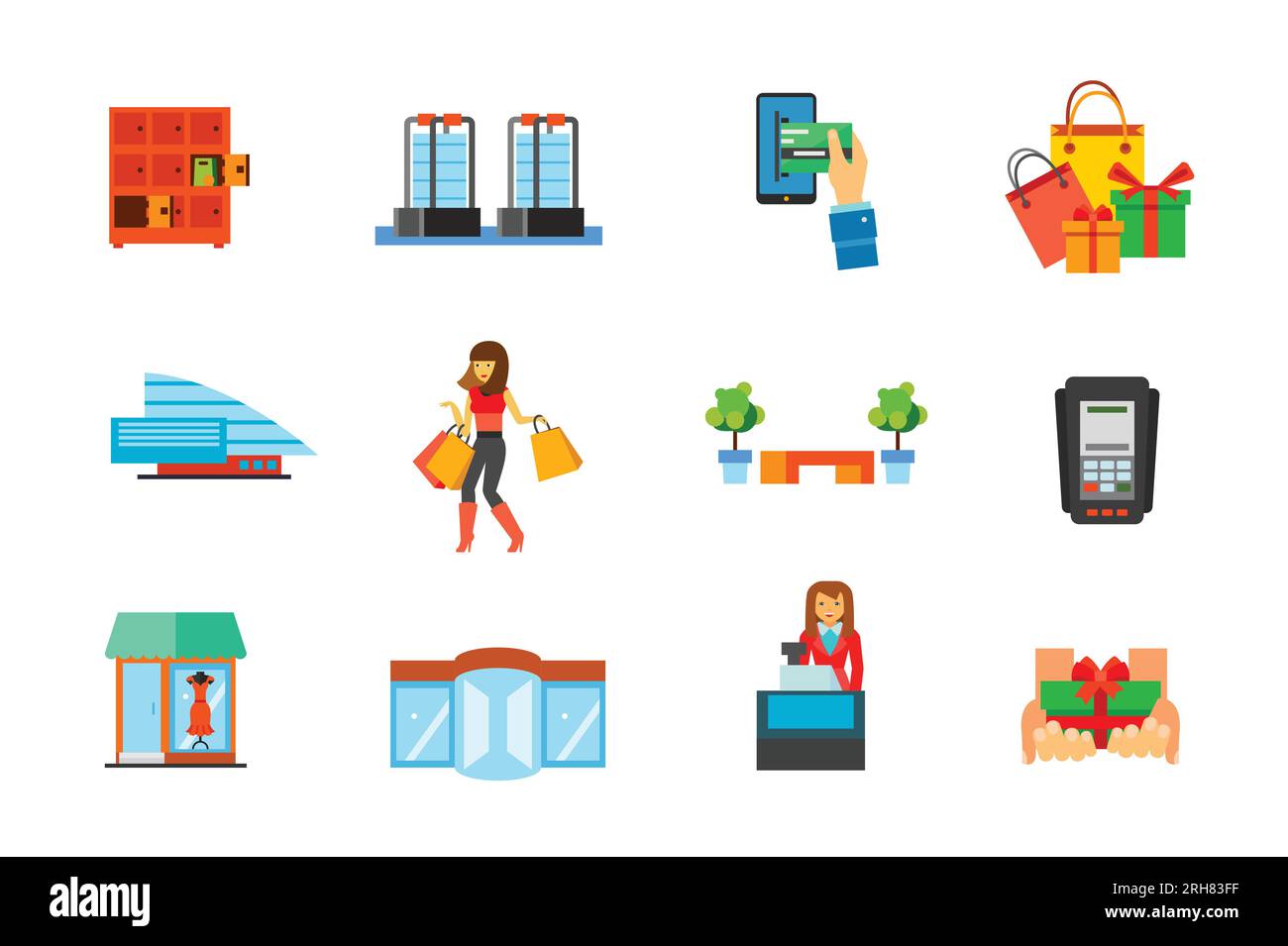 Shopping icon set Stock Vector Image & Art - Alamy
