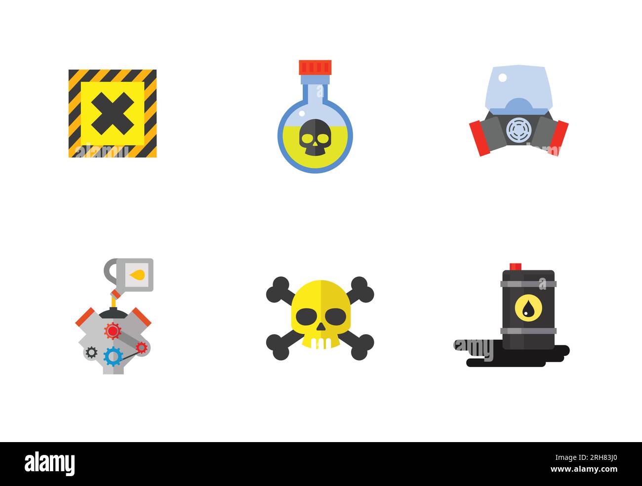Danger icon set Stock Vector Image & Art - Alamy