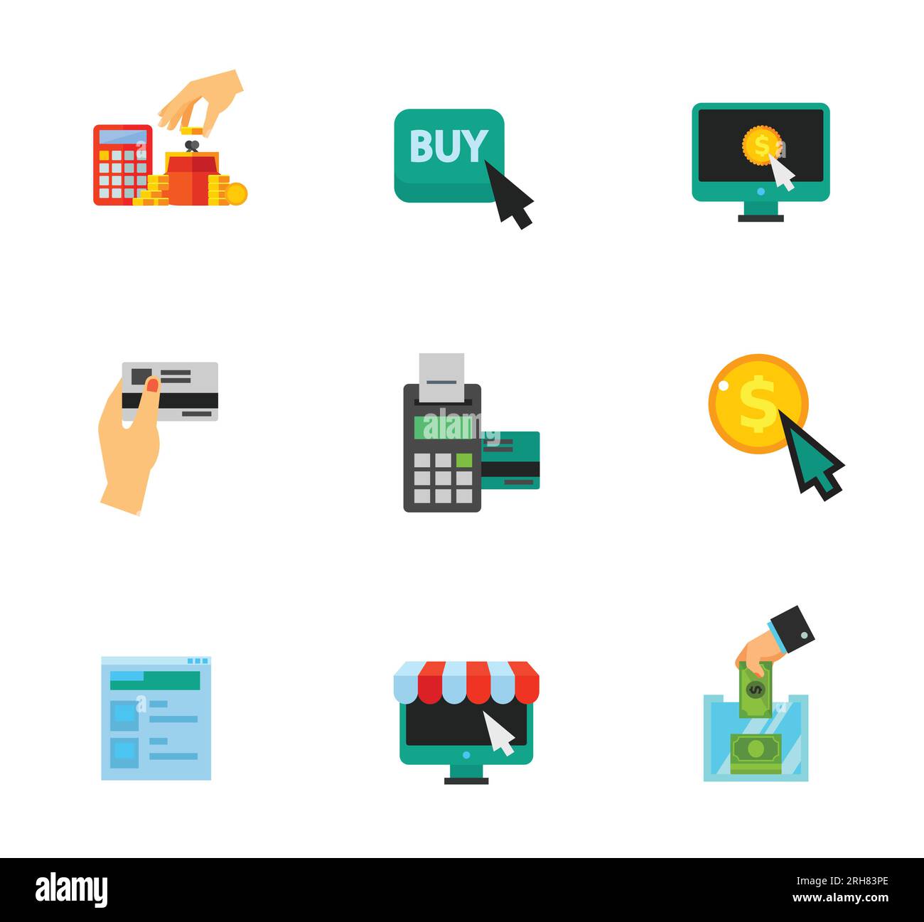 Shopping icon set Stock Vector Image & Art - Alamy