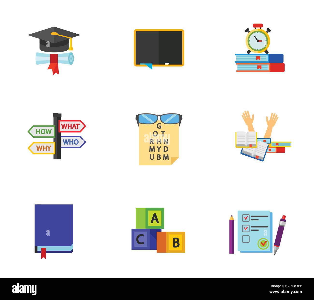 English exam icon set Stock Vector Image & Art - Alamy