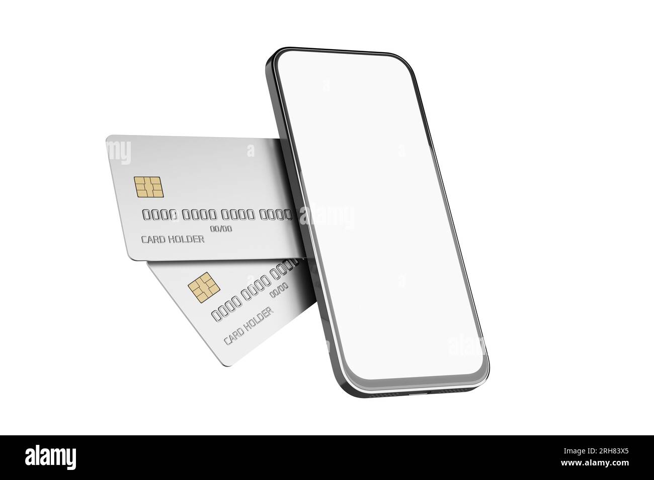 Blank smartphone screen. Online payments. Mobile payment concept. Bank ...